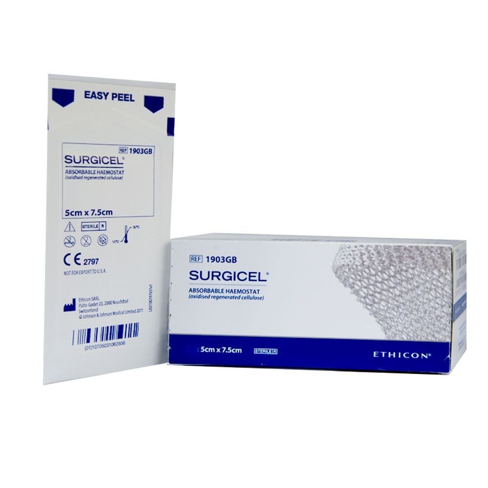 Surgicel gaas 5 x 7,5 cm – 1903SK (10 stuks)