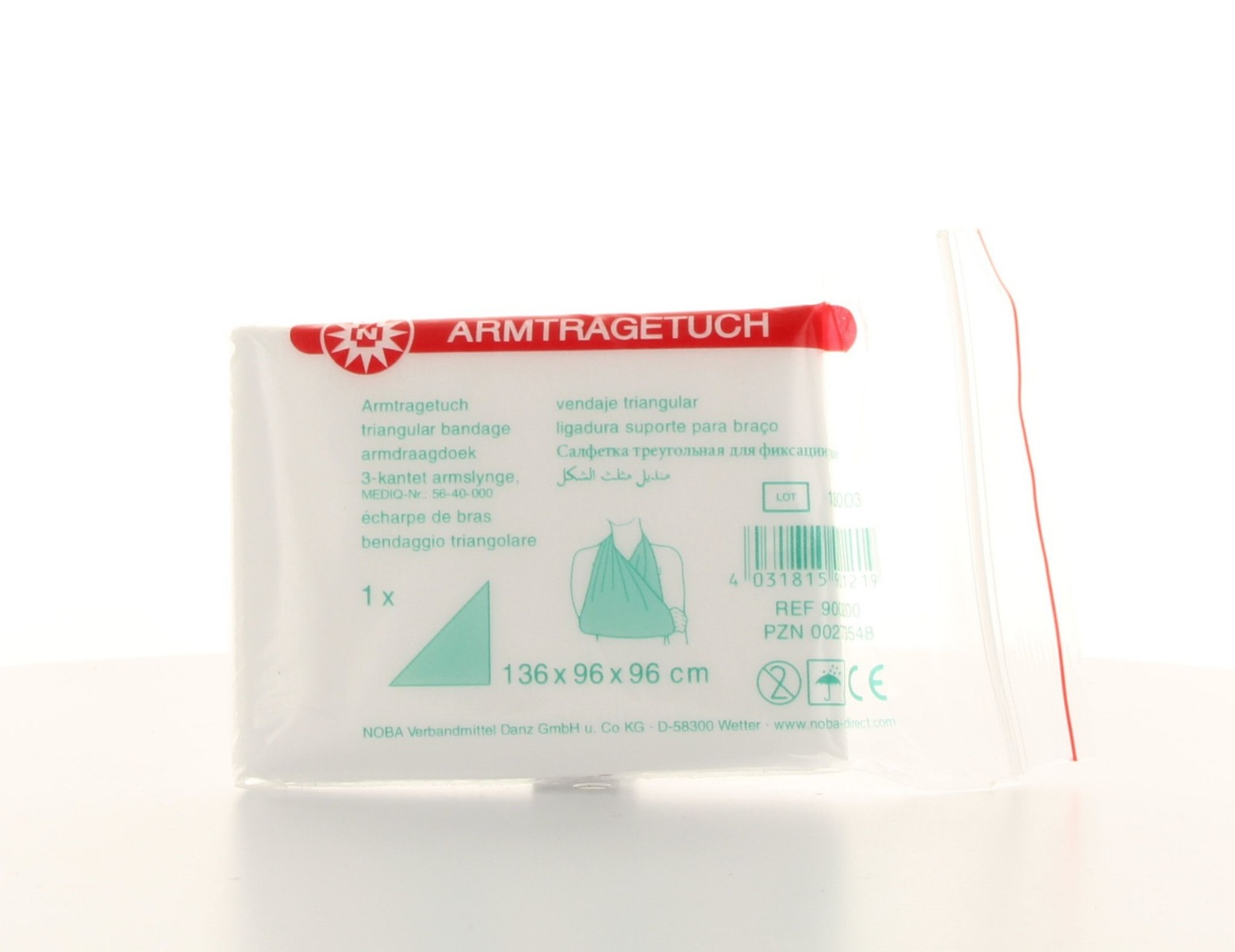 Driekante doek non-woven – mitella voor eerste hulp en immobilisatie