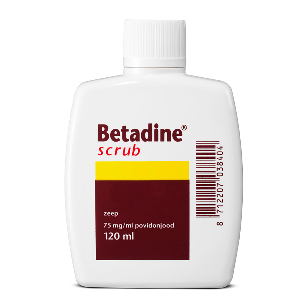 Betadine scrub 120 ml | Antiseptische reiniging en huiddesinfectie