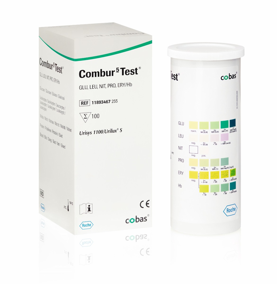 Roche Combur 5 urine teststrips 100 stuks – bloed, glucose, eiwit ...
