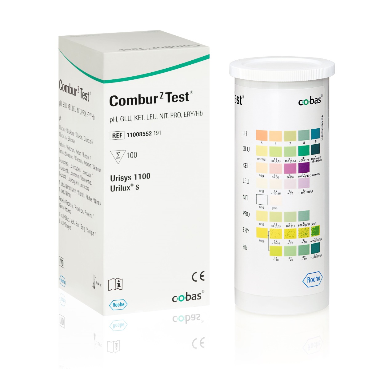 Roche Combur 7 urine teststrips 100 stuks – bloed, glucose, eiwit ...