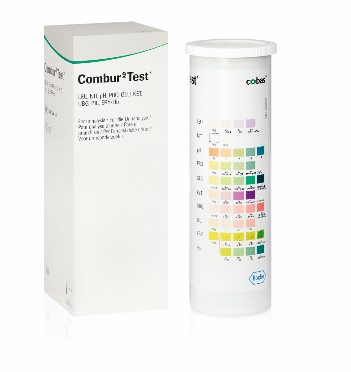 Roche Combur 9 urine teststrips 50 stuks – glucose, eiwit, pH, nitriet ...