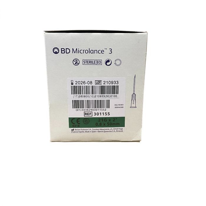 BD Microlance 3, 0,8 x 50 mm, 21G - Comfort en precisie