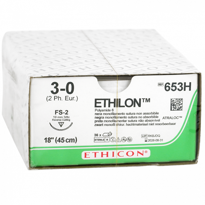 Ethilon 3-0 Hechtdraad 653H FS-2 – Betrouwbare Kwaliteit voor Chirurgie