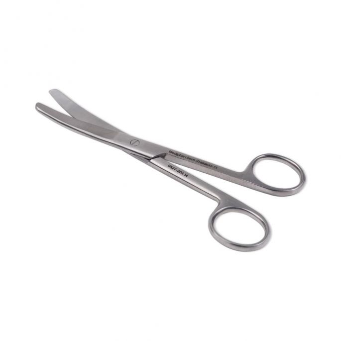 Chirurgische Schaar stomp/stomp, gebogen 20 cm - Cooper Schaar RVS