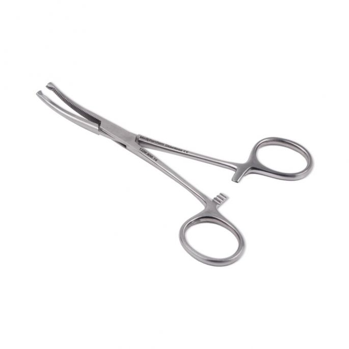 Kocher Arterieklem 1x2 Tanden 16 cm gebogen RVS - Precisie Chirurgisch ...