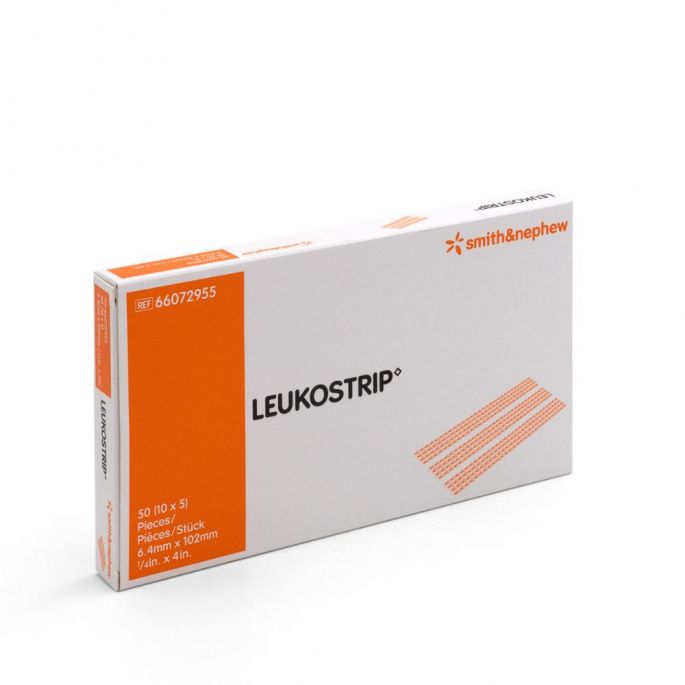 Smith+Nephew LEUKOSTRIP huidhechtstrips 102 x 6,4 mm (5 Strips)